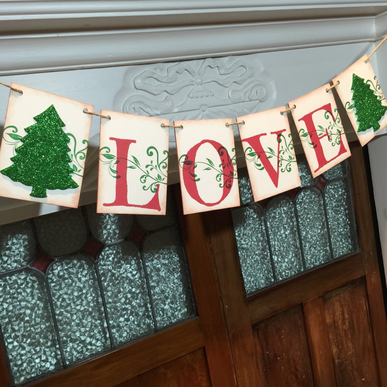 Christmas Love Banner Love Sign Rustic Christmas Decoration | Etsy