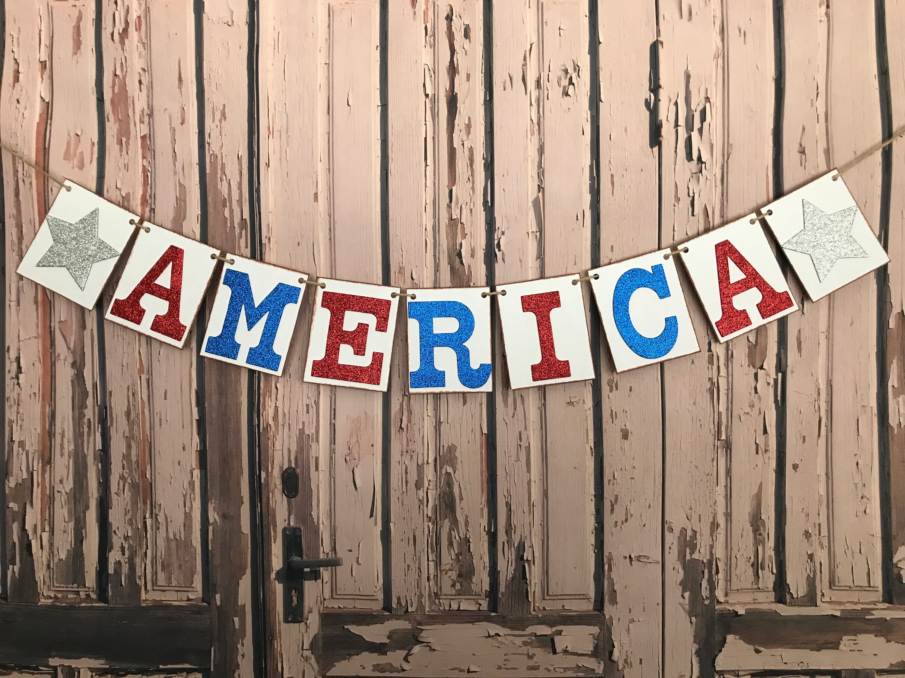 Patriotic decorations America banner 4th of July banner | Etsy