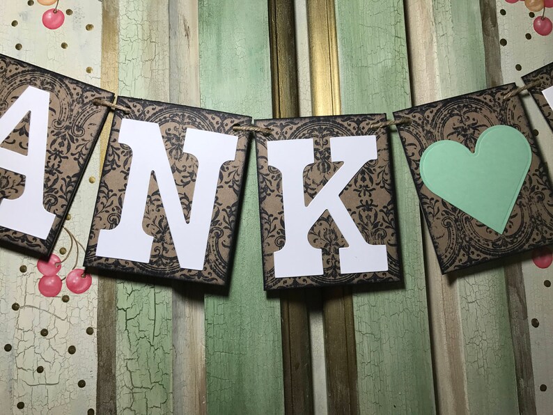 Thank You Banner Wedding Photo Prop Rustic Thank You Sign - Etsy