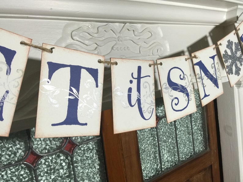 Let It Snow Banner Let It Snow Sign Winter Decorations - Etsy