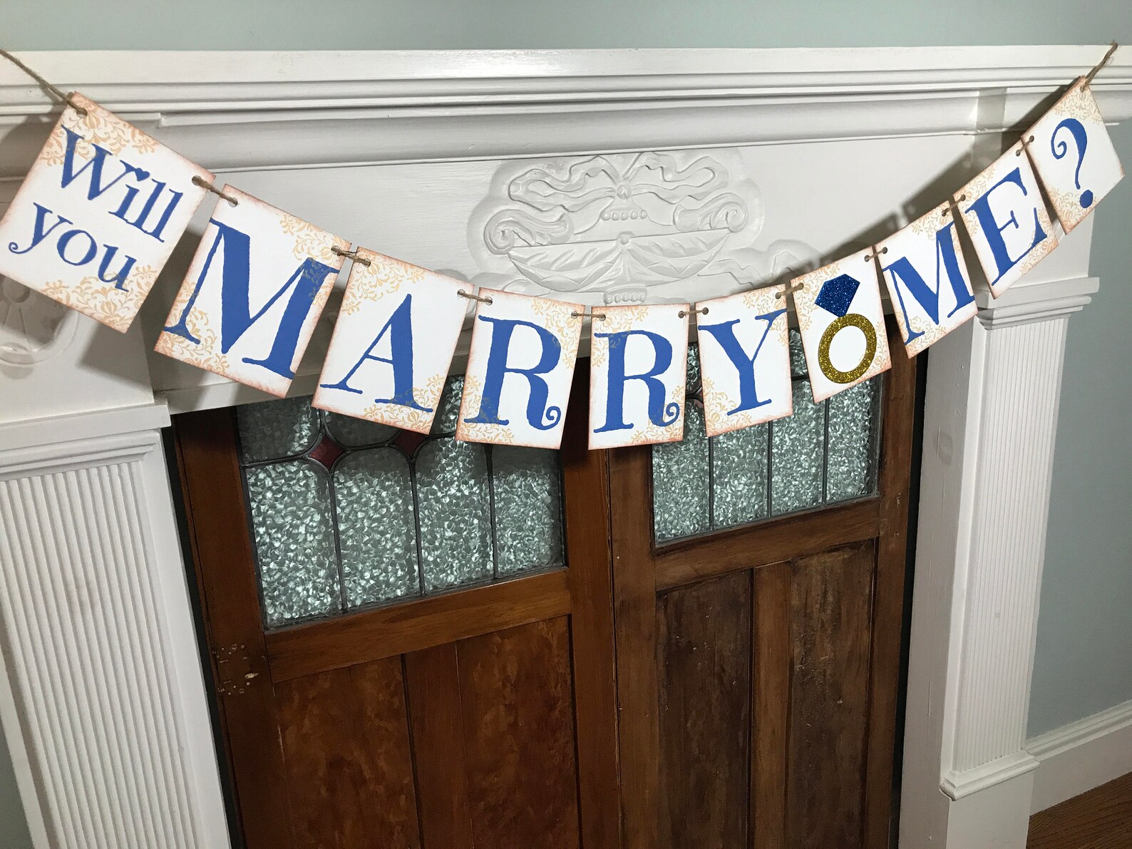 Rustic Marriage Proposal Banner - Will You Marry Me Sign - He Asked ...