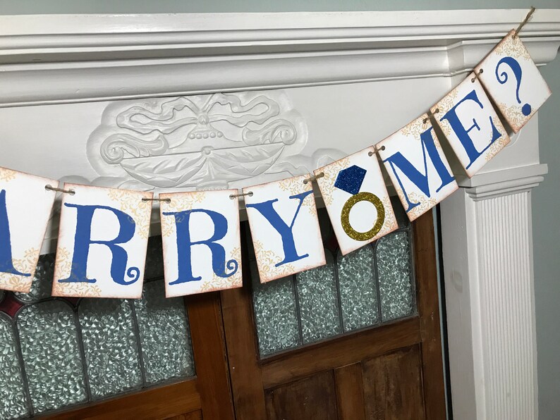 Rustic Marriage Proposal Banner - Will You Marry Me Sign - He Asked ...