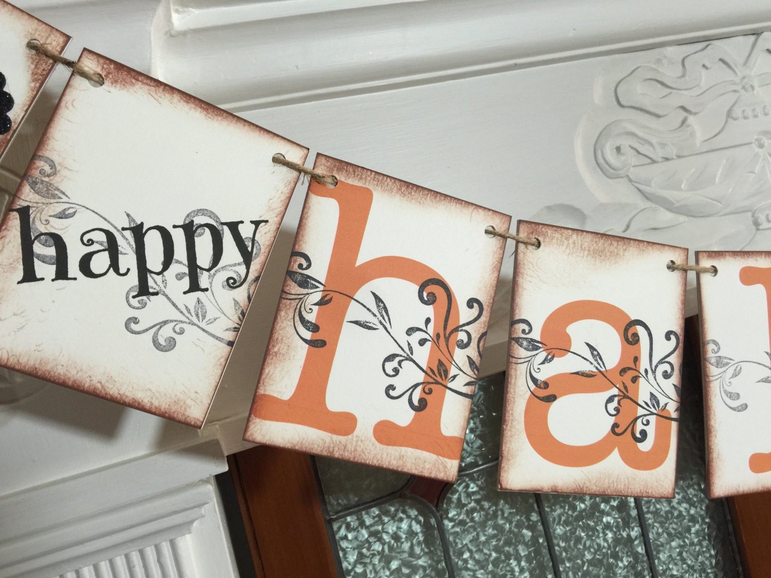 Rustic Halloween Banner Happy Halloween Decor Halloween | Etsy