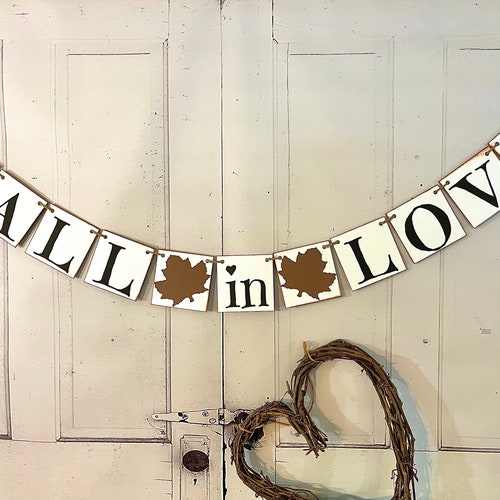 Fall in Love Banner Rustic Fall in Love Sign Autumn Wedding - Etsy