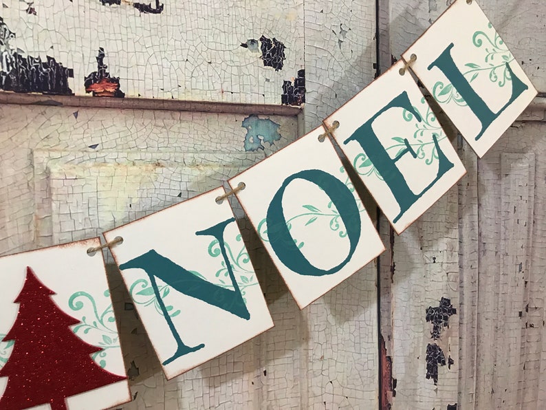 Rustic Joyeux Noel Banner Merry Christmas Banner | Etsy