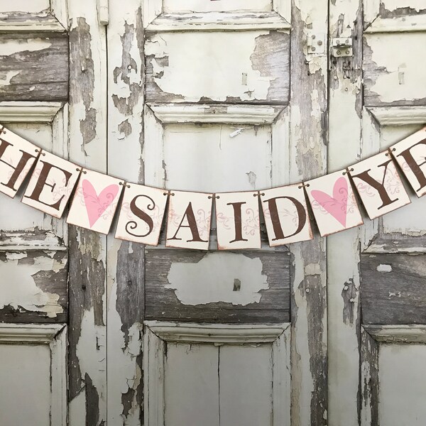 She Said Yes Banner - Etsy