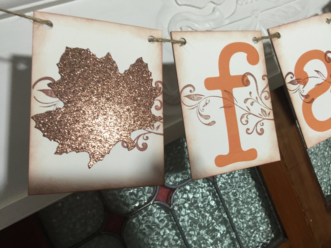 Fall Banner Thanksgiving Banner Rustic Fall Decoration | Etsy
