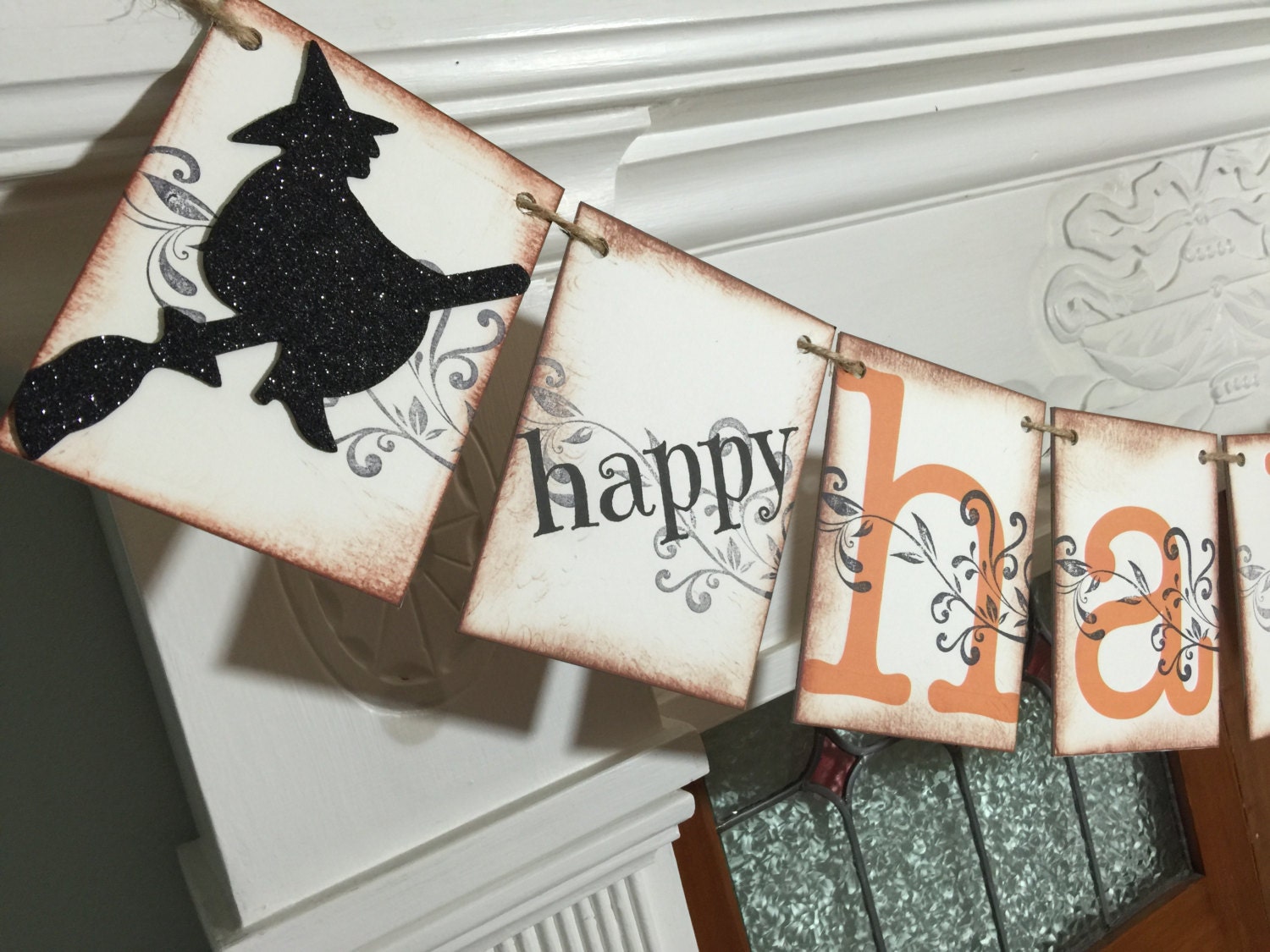 Rustic Halloween Banner Happy Halloween Decor Halloween - Etsy