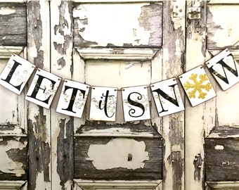 Let It Snow Banner | Etsy