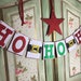 Glitter HO HO HO Christmas Banner, Christmas Decoration - Etsy