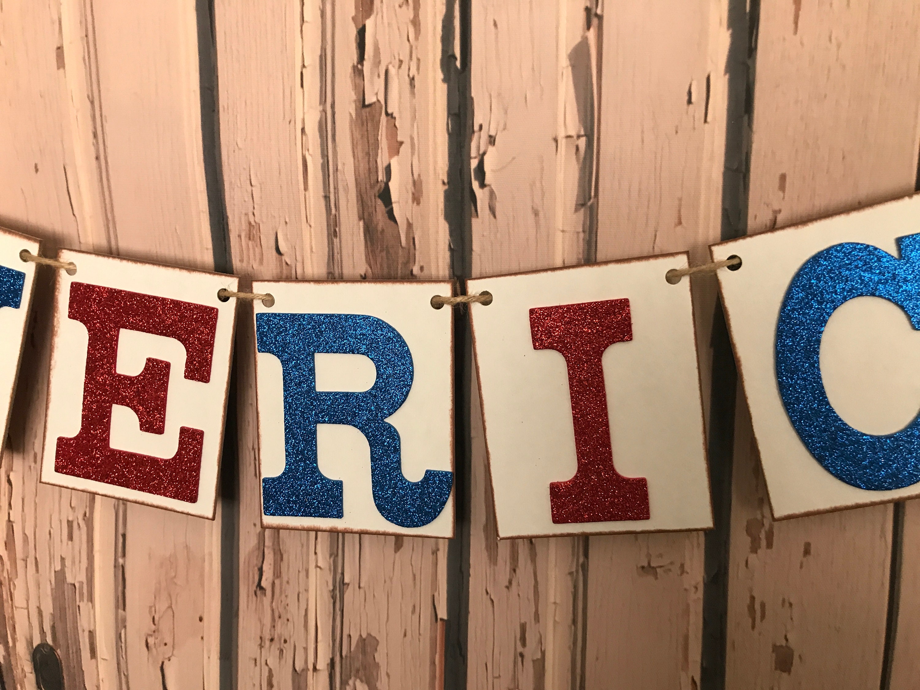 Patriotic decorations America banner 4th of July banner | Etsy