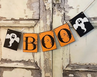 Boo Halloween Banner - Etsy
