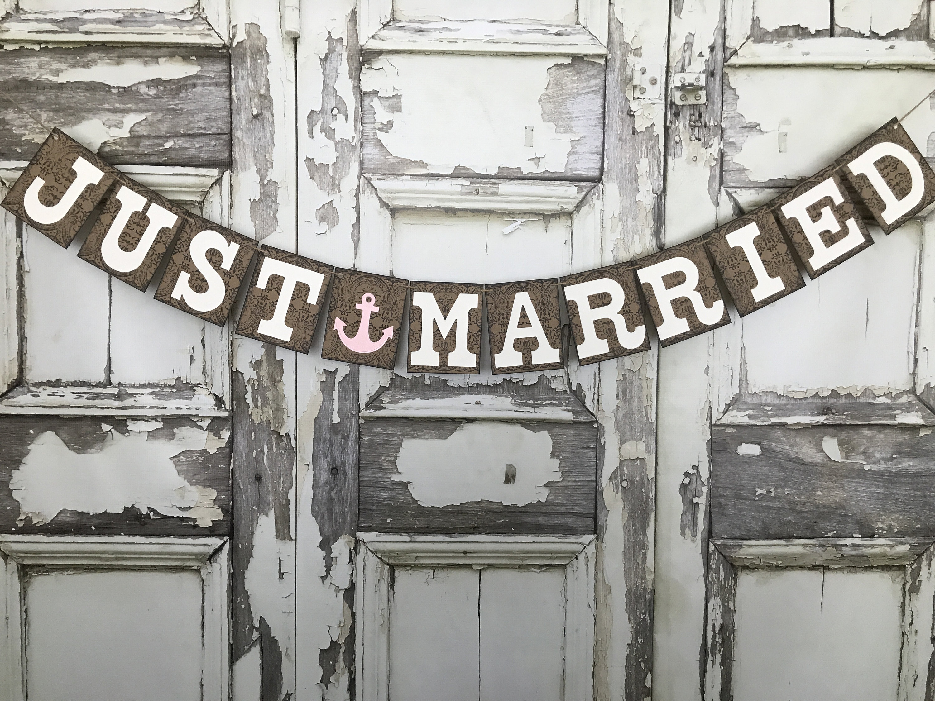 Just Married Sign On Boat