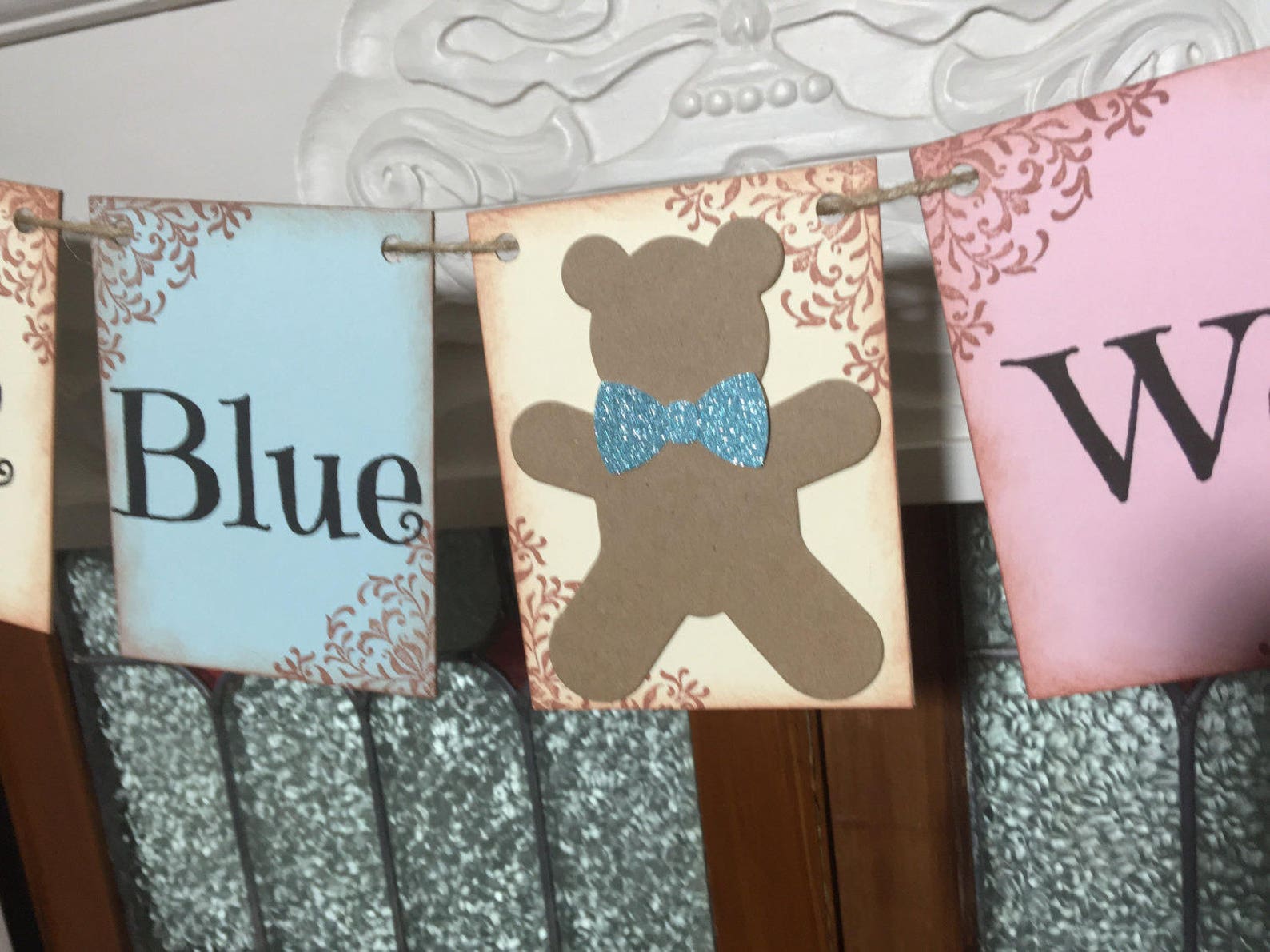 Gender Reveal Banner Pink or Blue Banner Pink or Blue Sign - Etsy