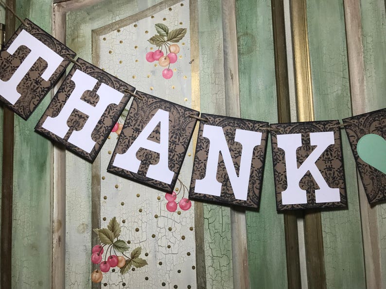 Thank You Banner Wedding Photo Prop Rustic Thank You Sign - Etsy