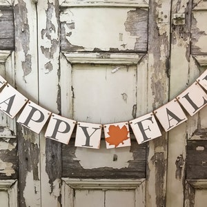 Happy Fall Banner, Fall Decor, Fall Banner, Rustic Fall Sign ...
