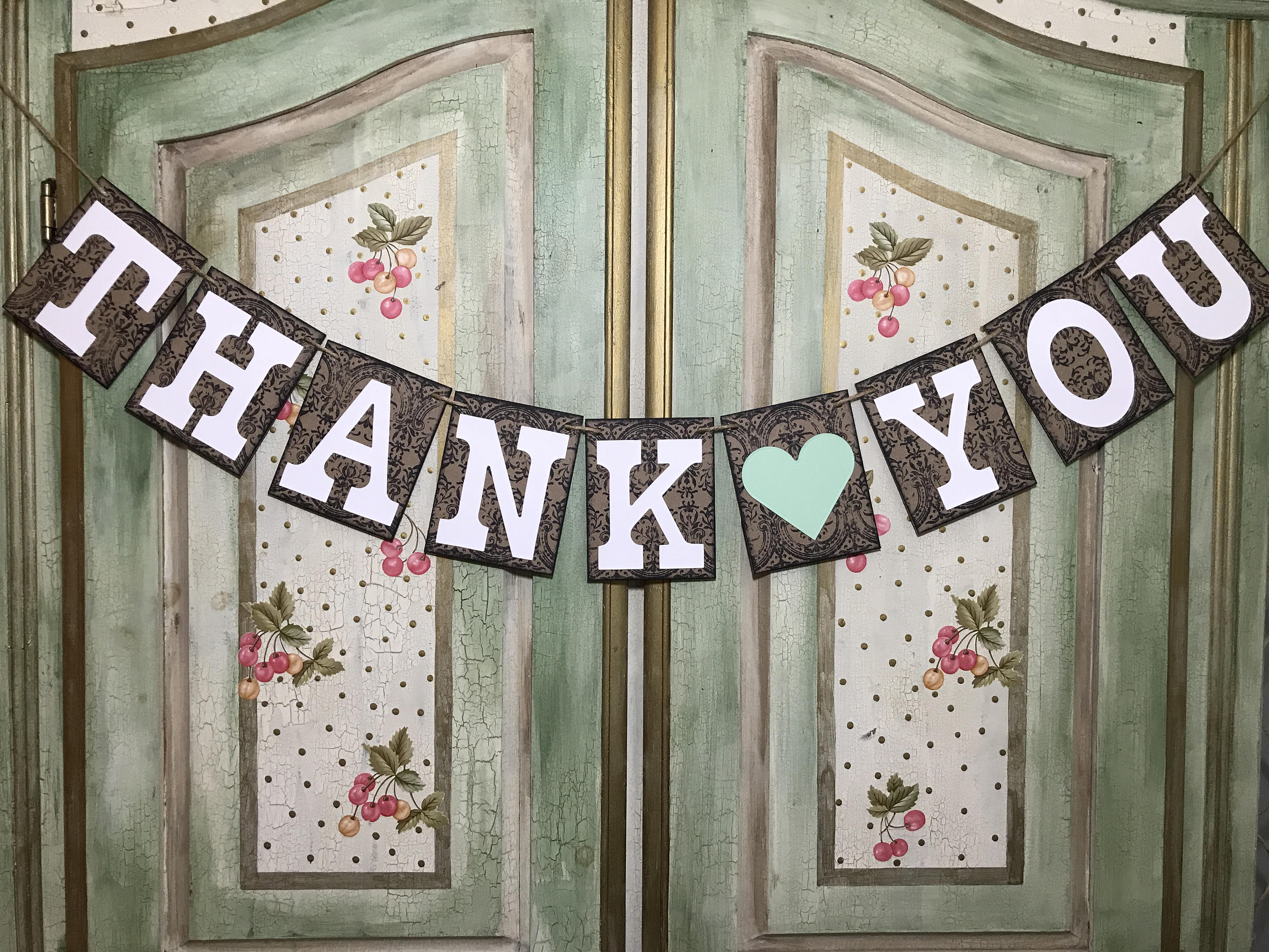 Thank You Banner Wedding Photo Prop Rustic Thank You Sign | Etsy