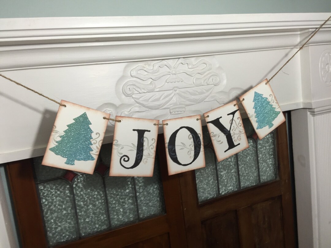 Joy Banner, Christmas Banner, Christmas Photo Prop, Mantle Decoration ...