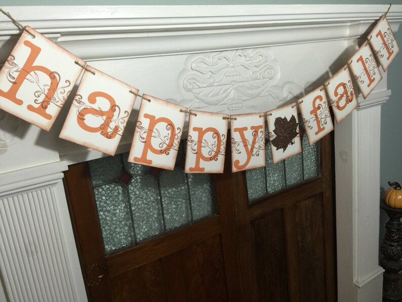 Happy Fall Banner Fall Banner Happy Fall Sign Rustic - Etsy