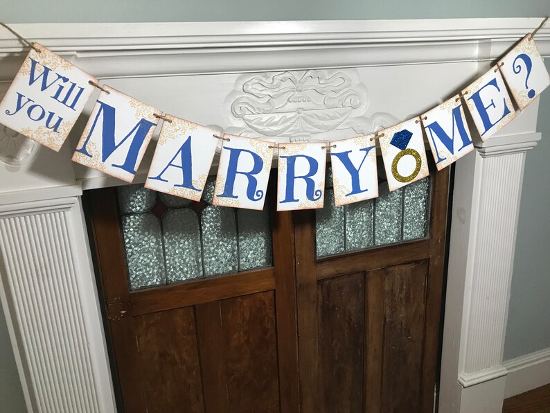Rustic Marriage Proposal Banner - Will You Marry Me Sign - He Asked ...