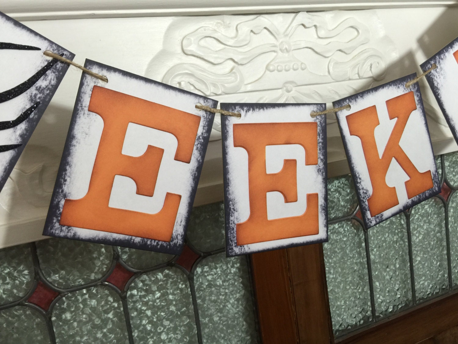 Halloween Banner EEK Banner Halloween Sign Fall Decoration | Etsy