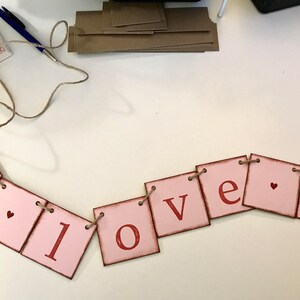 I Love U Banner Rustic Love Banner Love Sign I Love You - Etsy