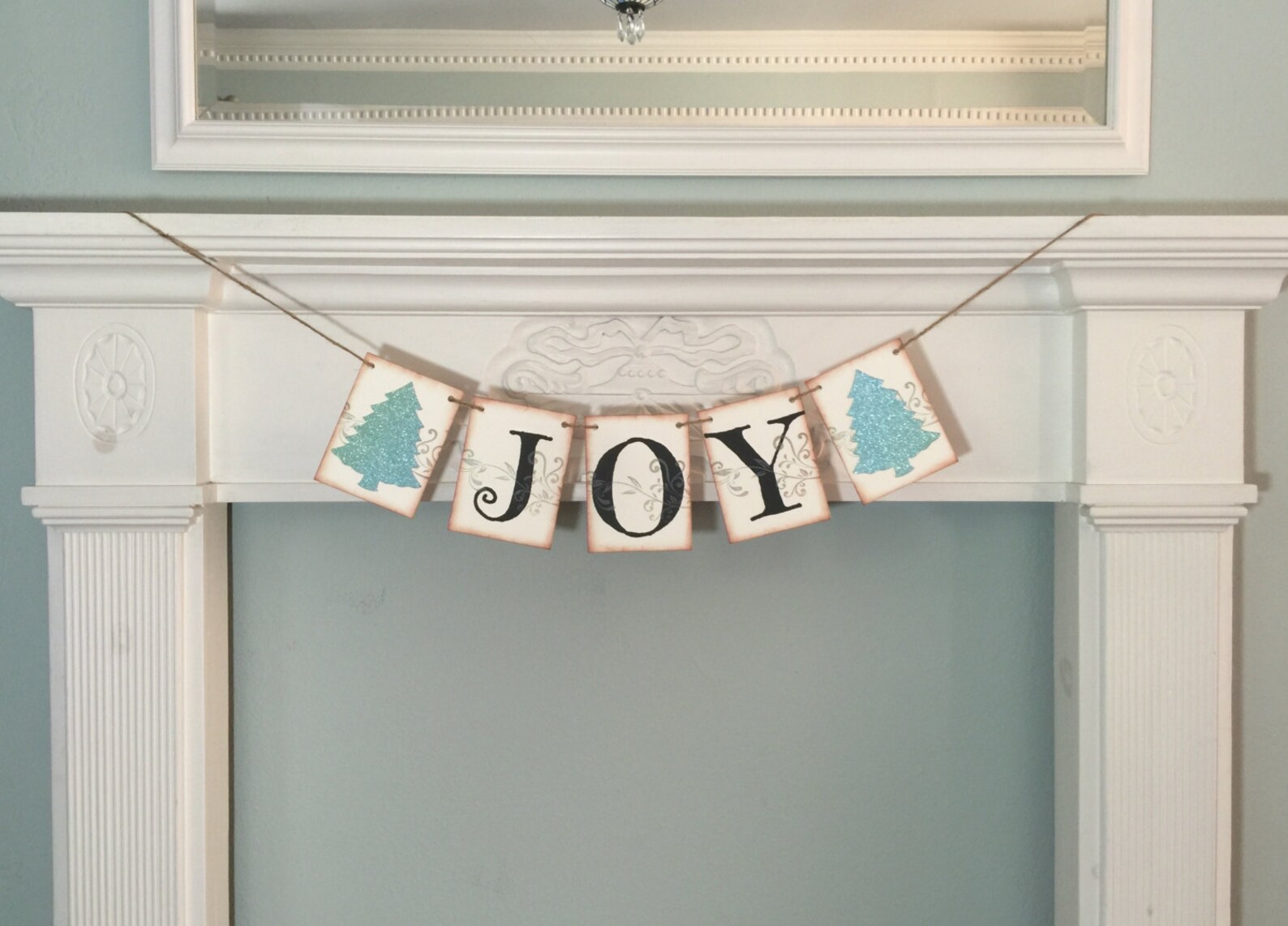 Joy Banner Christmas Banner Christmas Photo Prop Mantle - Etsy