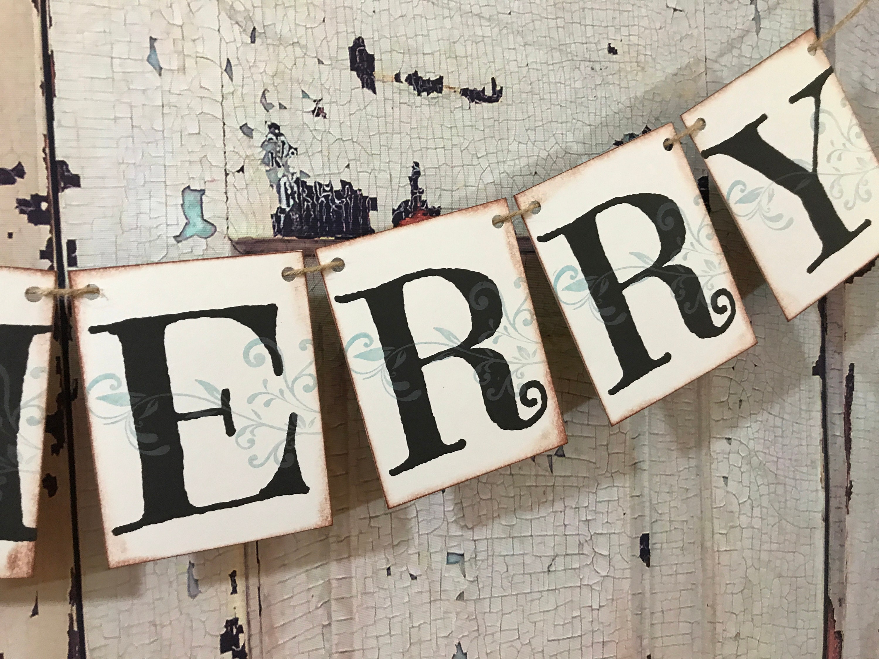 Be Merry Banner Rustic Christmas Sign Christmas Photo Prop - Etsy