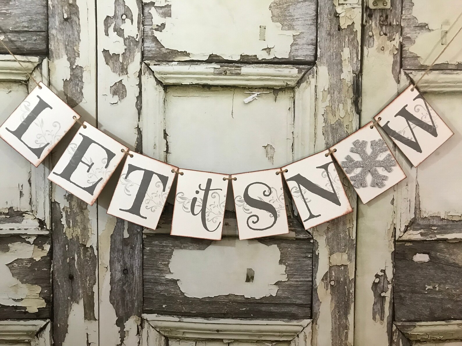 Let It Snow Sign Winter Banner Let It Snow Banner - Etsy