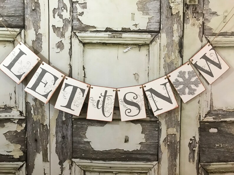 Let It Snow Sign, Winter Banner, Let It Snow Banner - Etsy