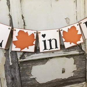 Fall in Love Banner, Rustic Fall in Love Sign, Autumn Wedding Decor ...