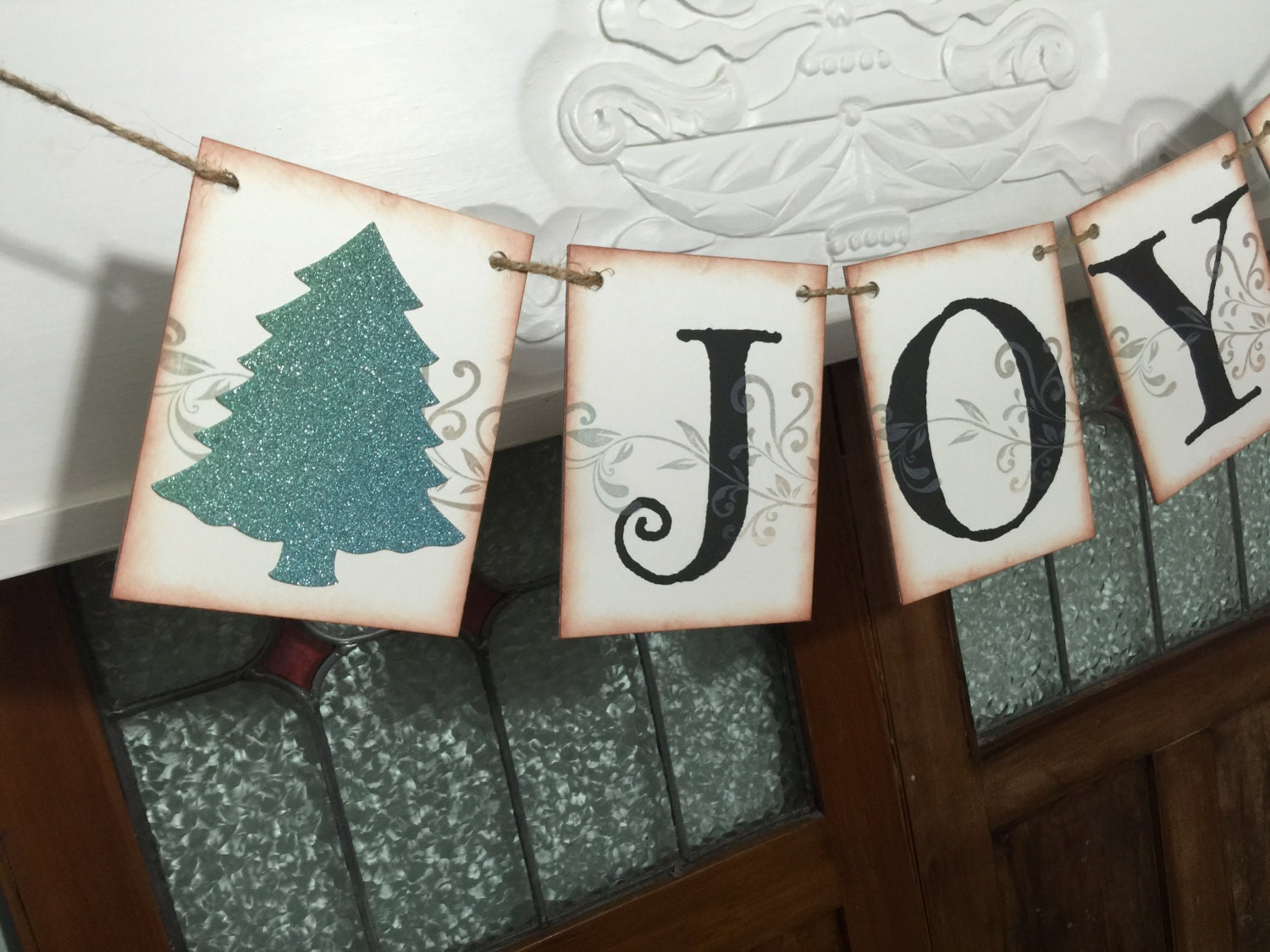 Joy Banner Christmas Banner Christmas Photo Prop Mantle - Etsy