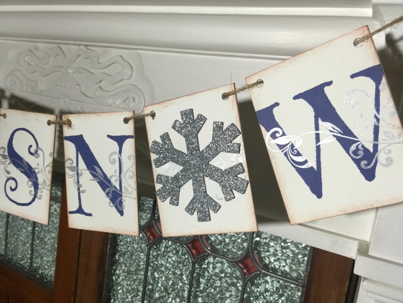 Let It Snow Banner Let It Snow Sign Winter Decorations - Etsy