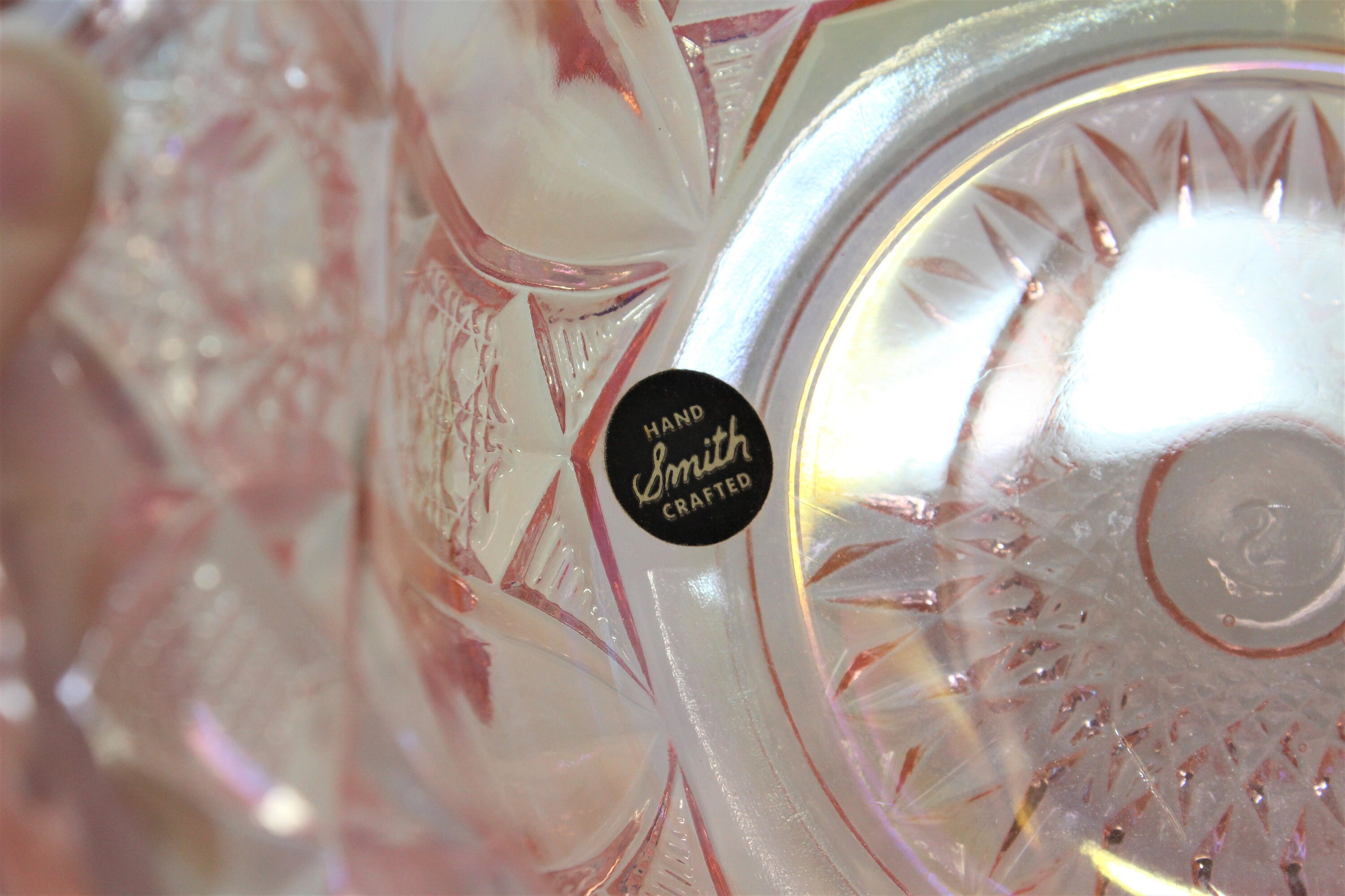 Vintage Glass Basket L.E. Smith Glass quintec - Etsy