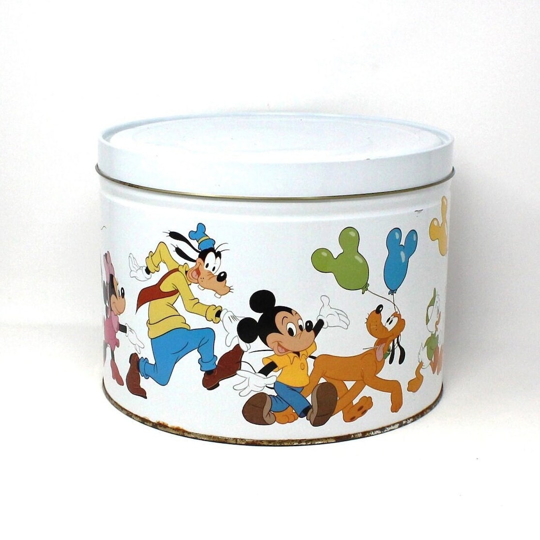 Disney Gift Tin / Popcorn Tin, Characters, Mickey, Minnie, Goofy ...