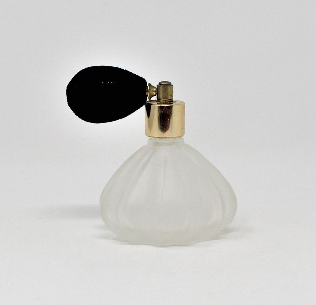 Vintage Perfume Bottle, Frosted Glass With Atomizer Bulb - Etsy
