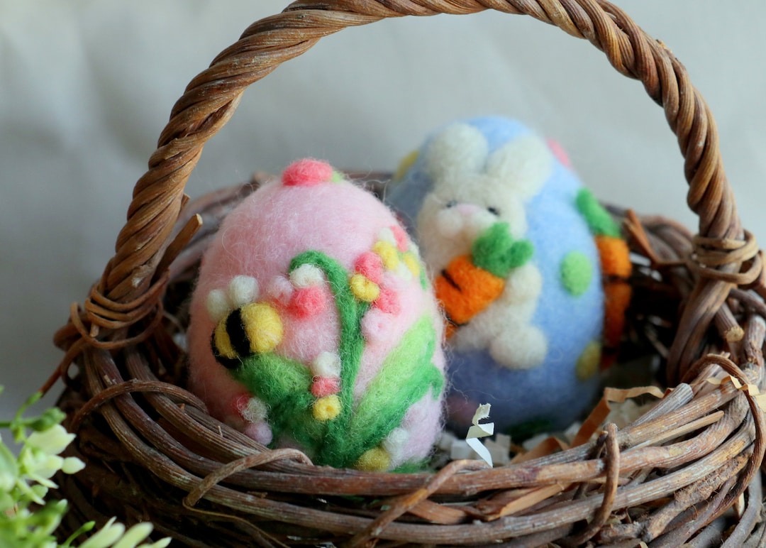 Easter Egg Needle Felting Kit -video Tutorial & Detailed Photographs ...