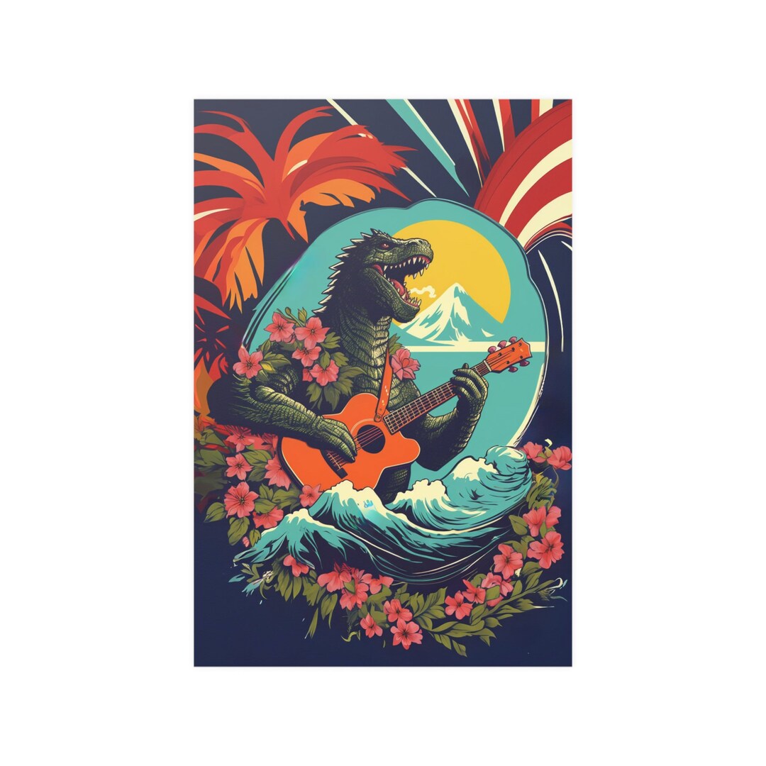 Vacation Godzilla - Etsy
