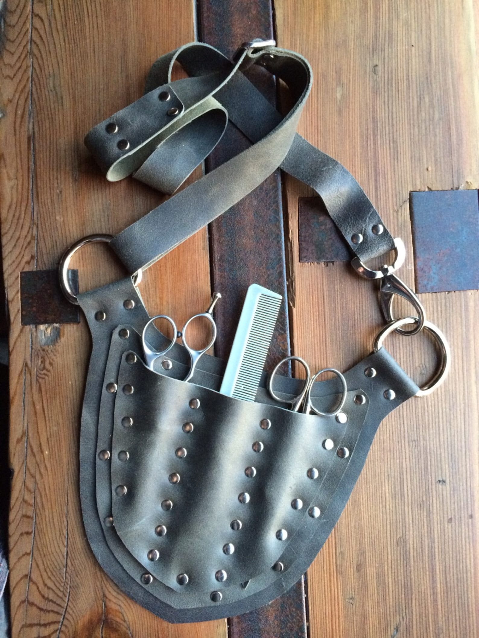 Leather Cross Body Hair Stylist Shear Holster "twiggy" - Etsy