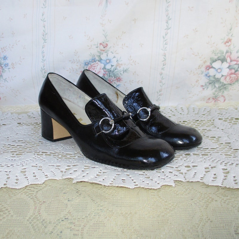 Shiny Vinyl Vintage Shoes - Etsy