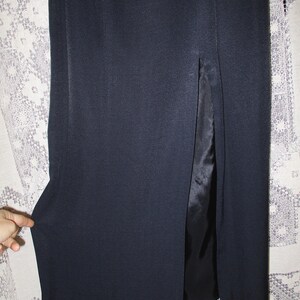90s Black Formal Maxi Dress Back Cut Outs and Bows Chiffon Drape Panel ...