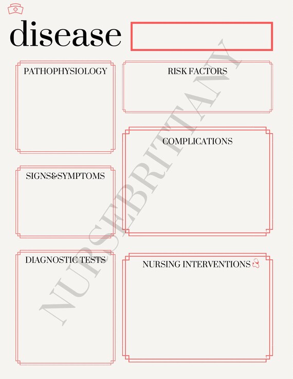 Disease Process Worksheet - Etsy