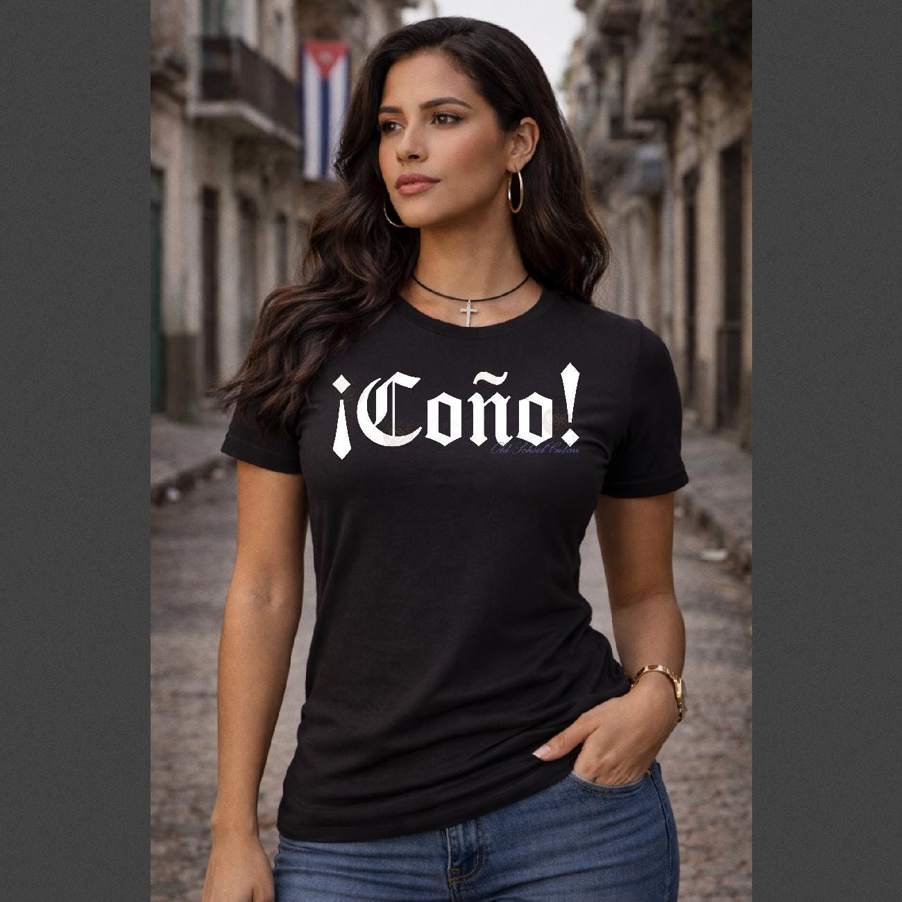 Coño Cubano Slang Shirt | Spanish Expression Tee | Gothic Font Humor T ...