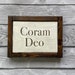Farmhouse Sign Coram Deo Hand Painted Wood Sign - Etsy
