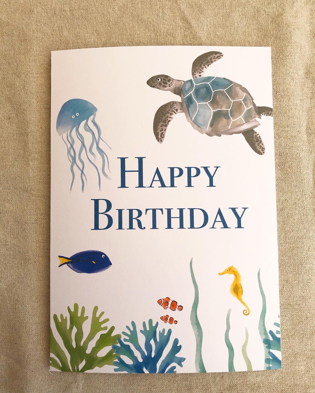 Under the Sea Birthday Card - Etsy