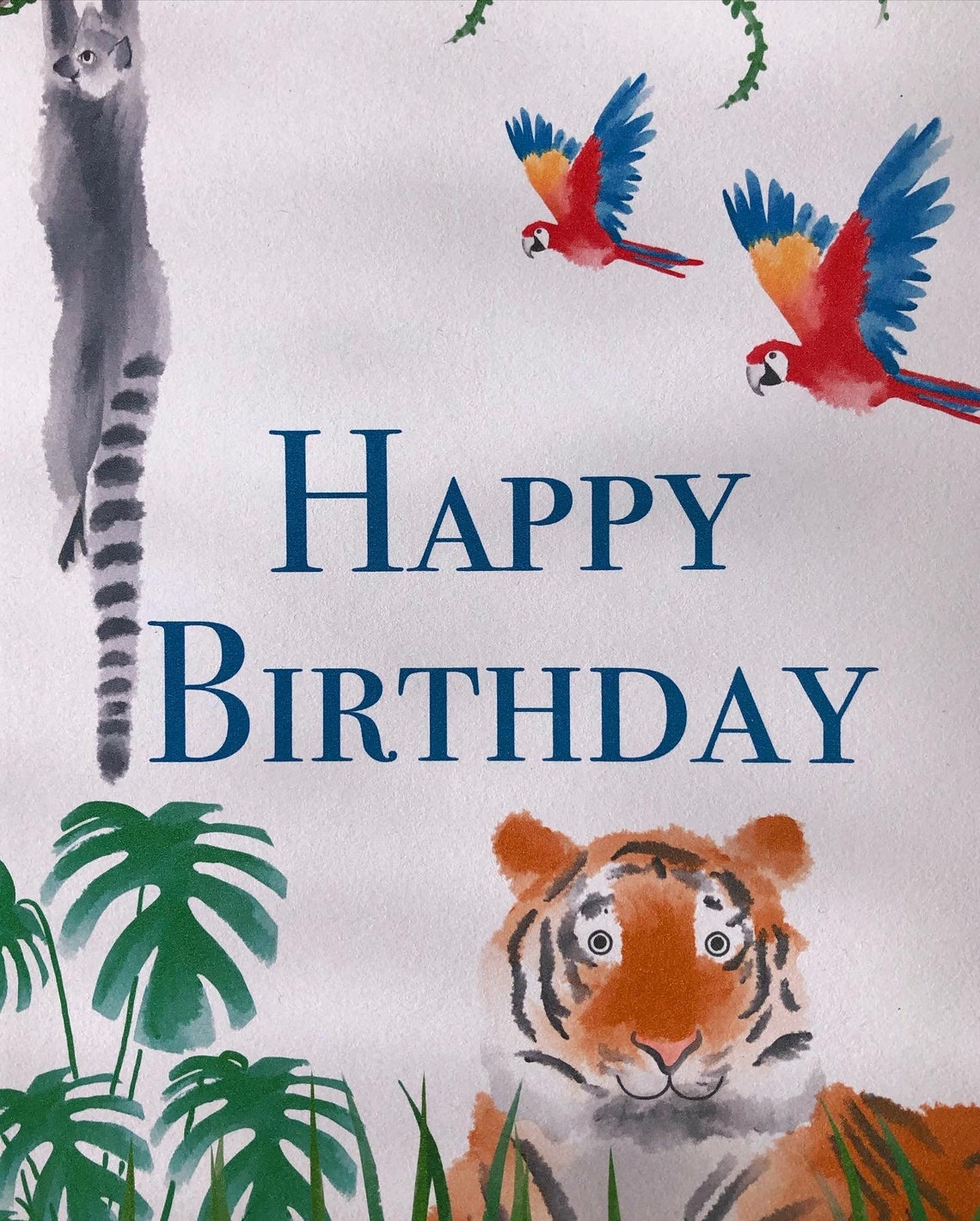 Jungle Birthday Card - Etsy