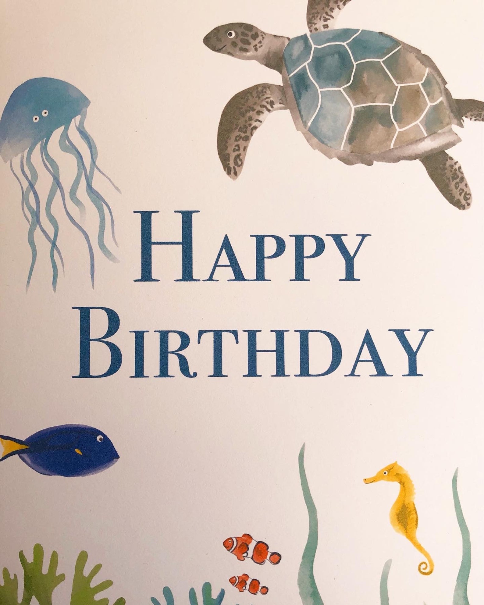 Under the Sea Birthday Card - Etsy