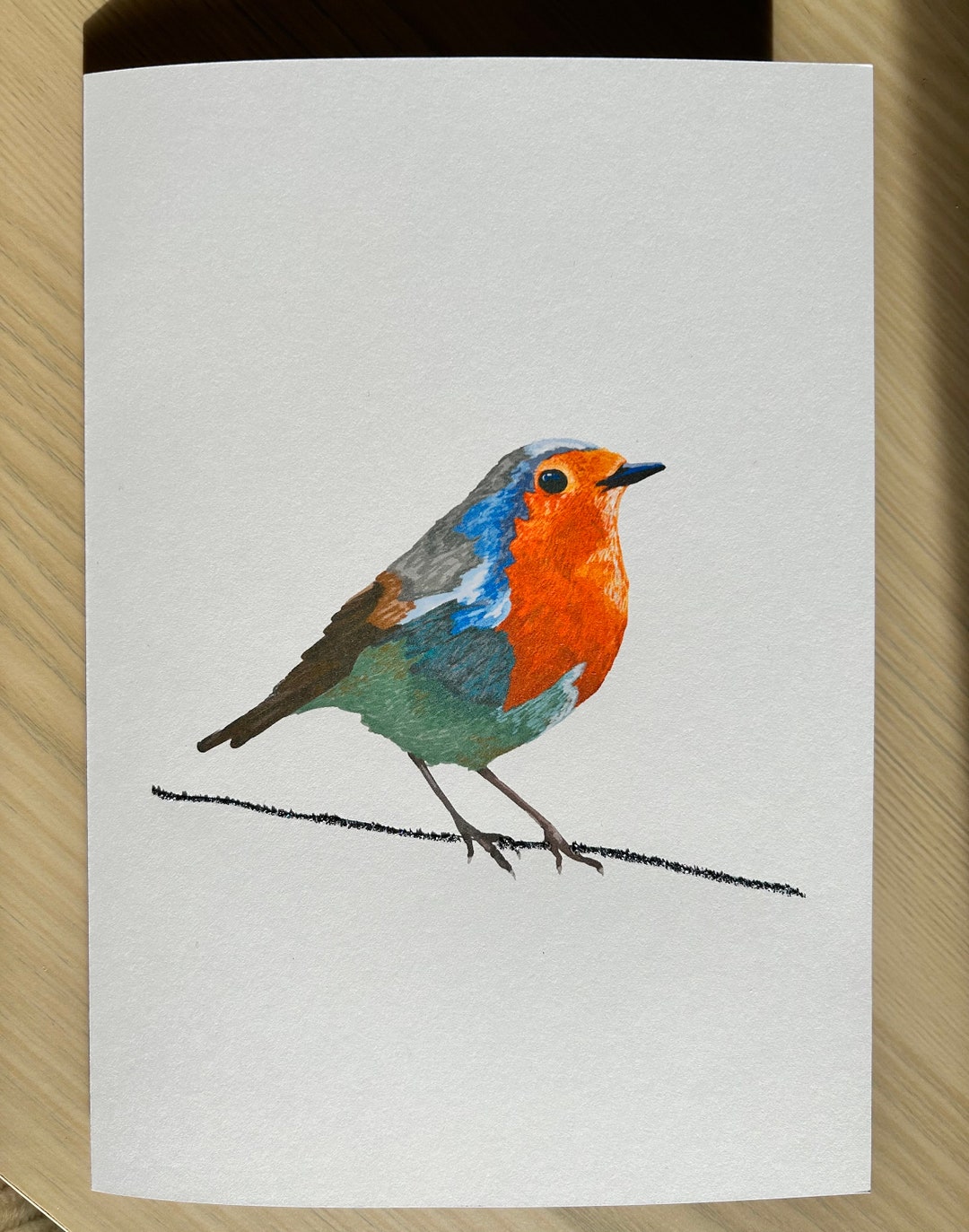 Christmas Robin Card - Etsy
