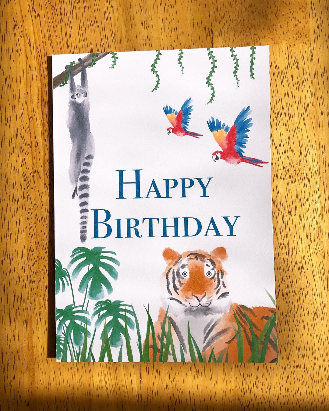 Jungle Birthday Card - Etsy