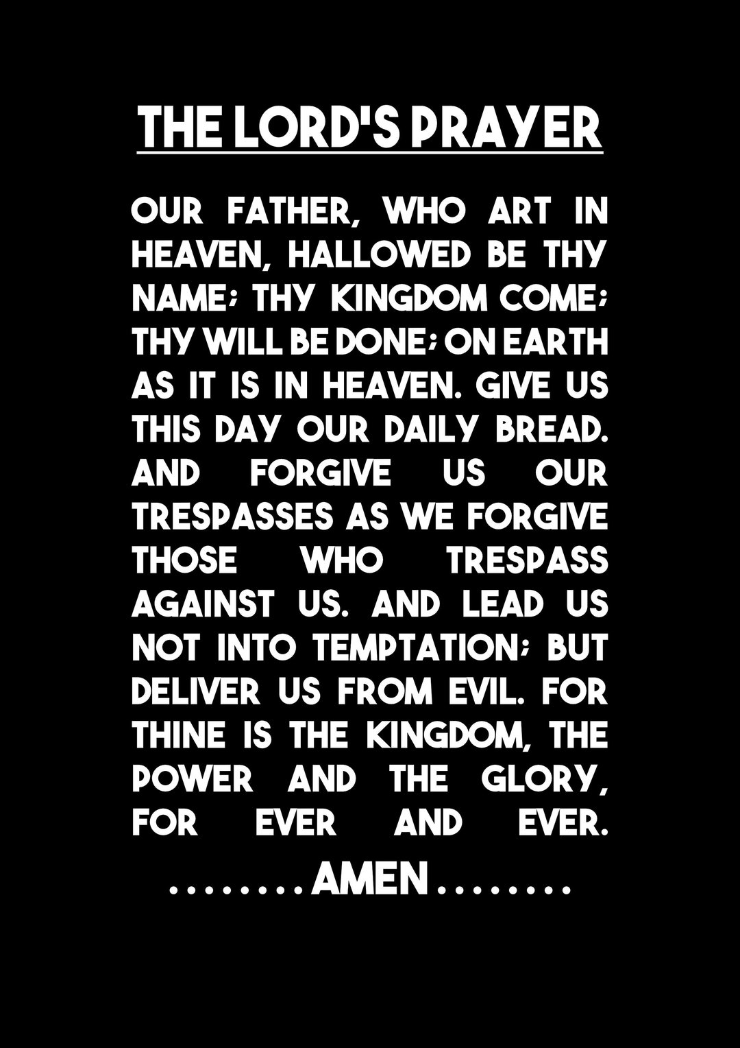 The Lords Prayer - Etsy